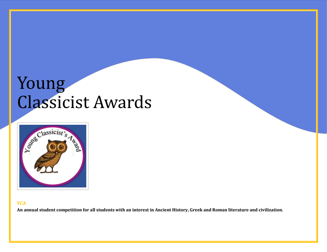 Young Classicist Awards – Access Classics