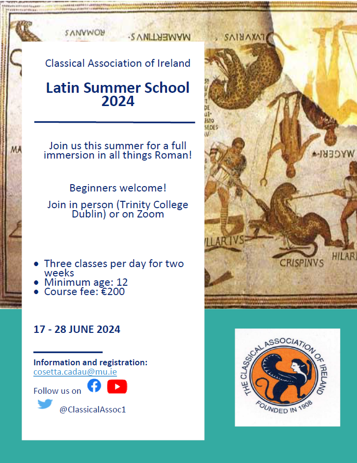 Classical Association of Ireland Latin Summer School, 2024 – Access Classics